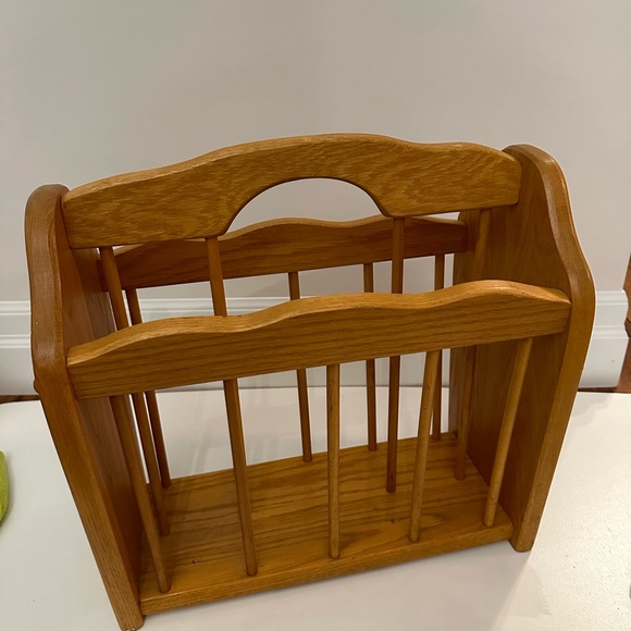 Accents | Vintage Mid Century Modern Solid Wood Magazine Rack | Poshmark